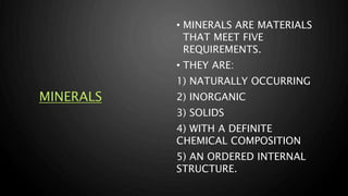Minerals and rocks | PPTX
