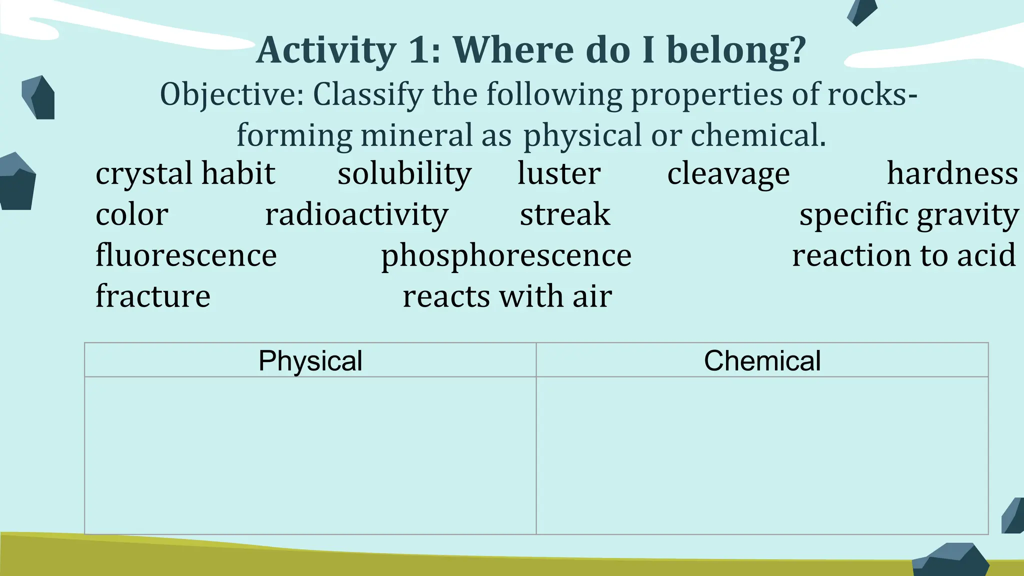 MINERALS AND ROCKS ENDONOUS EXOGENOUS PROCESS.pptx