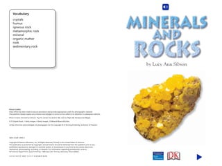 Minerals and rocks | Geolibrospdf | minerales | PPT
