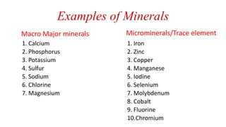 Minerals and trace element..pptxaaaaaaaaaaa | PPT