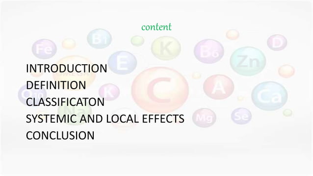 minerals metabolism and trace elements . | PPTX