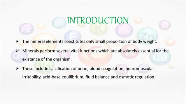 minerals metabolism and trace elements . | PPTX
