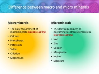 Minerals and trace elements and eye | PPT