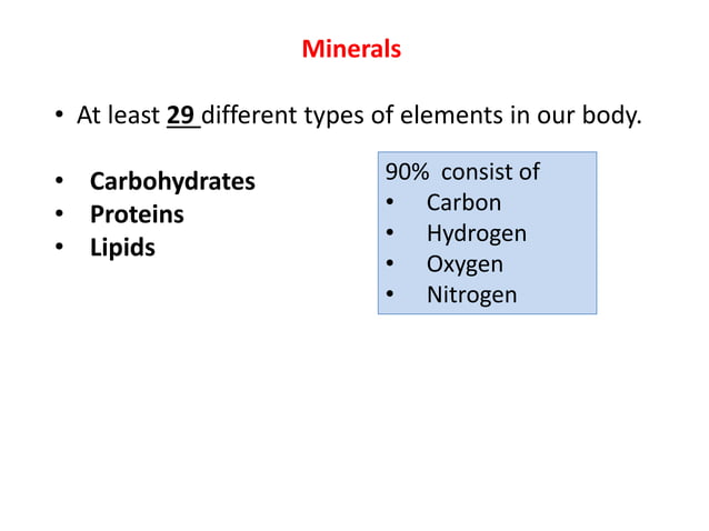 Minerals and trace elements introduction | PPTX