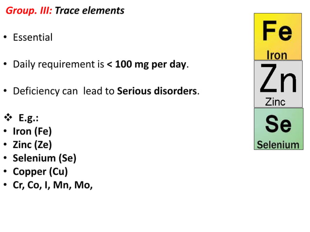 Minerals and trace elements introduction | PPTX
