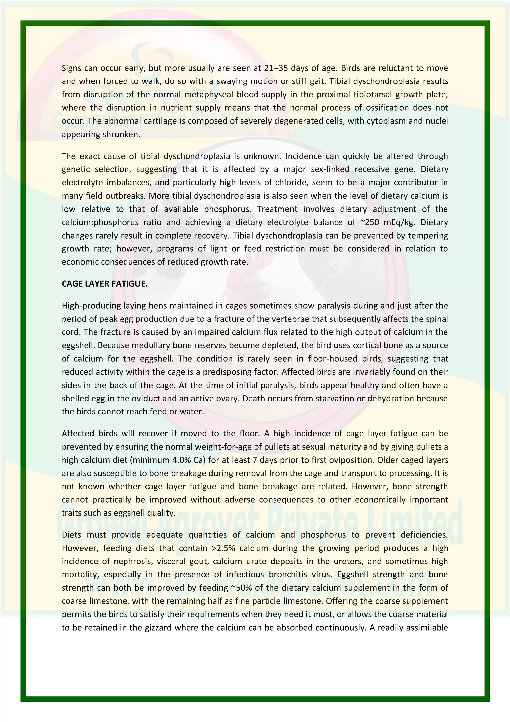 Minerals Deficiencies in Poultry Causes ,Effect & Treatment. | PDF