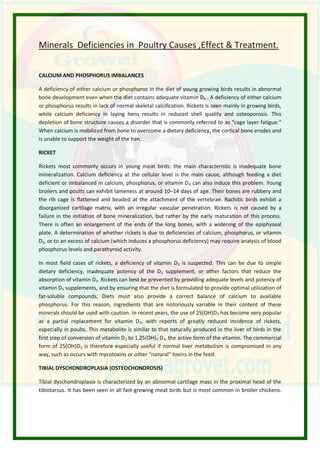 Minerals Deficiencies in Poultry Causes ,Effect & Treatment. | PDF