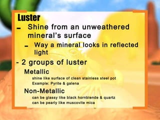 Minerals edited ppt | PPT