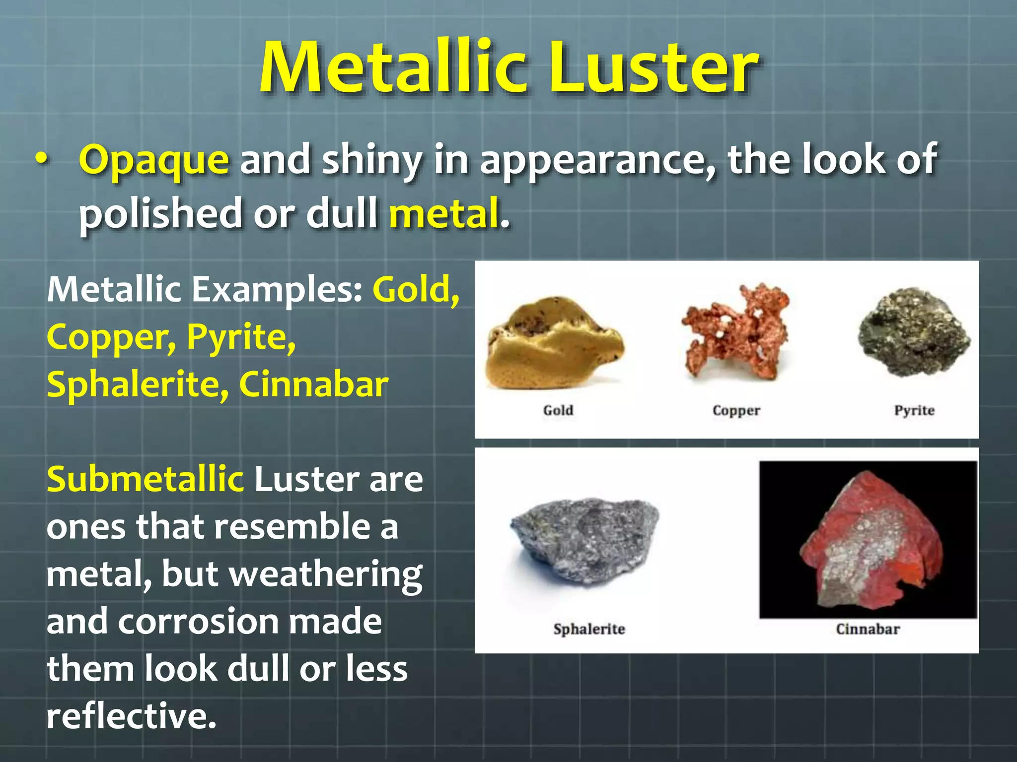 Minerals - Identifying Minerals | PPTX