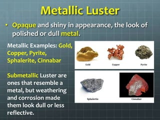 Minerals - Identifying Minerals | PPTX