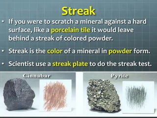 Minerals - Identifying Minerals | PPTX