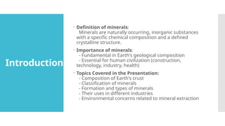 Minerals in Earth's Crust for class 9 .pptx