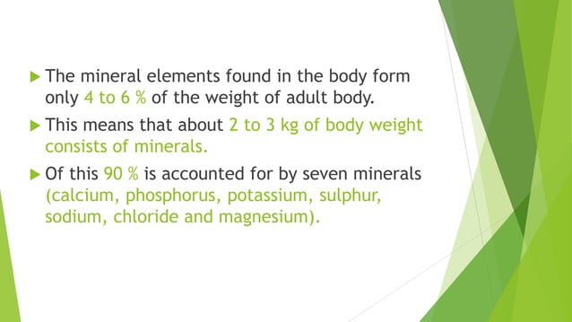 Minerals in human body general introduction | PPTX