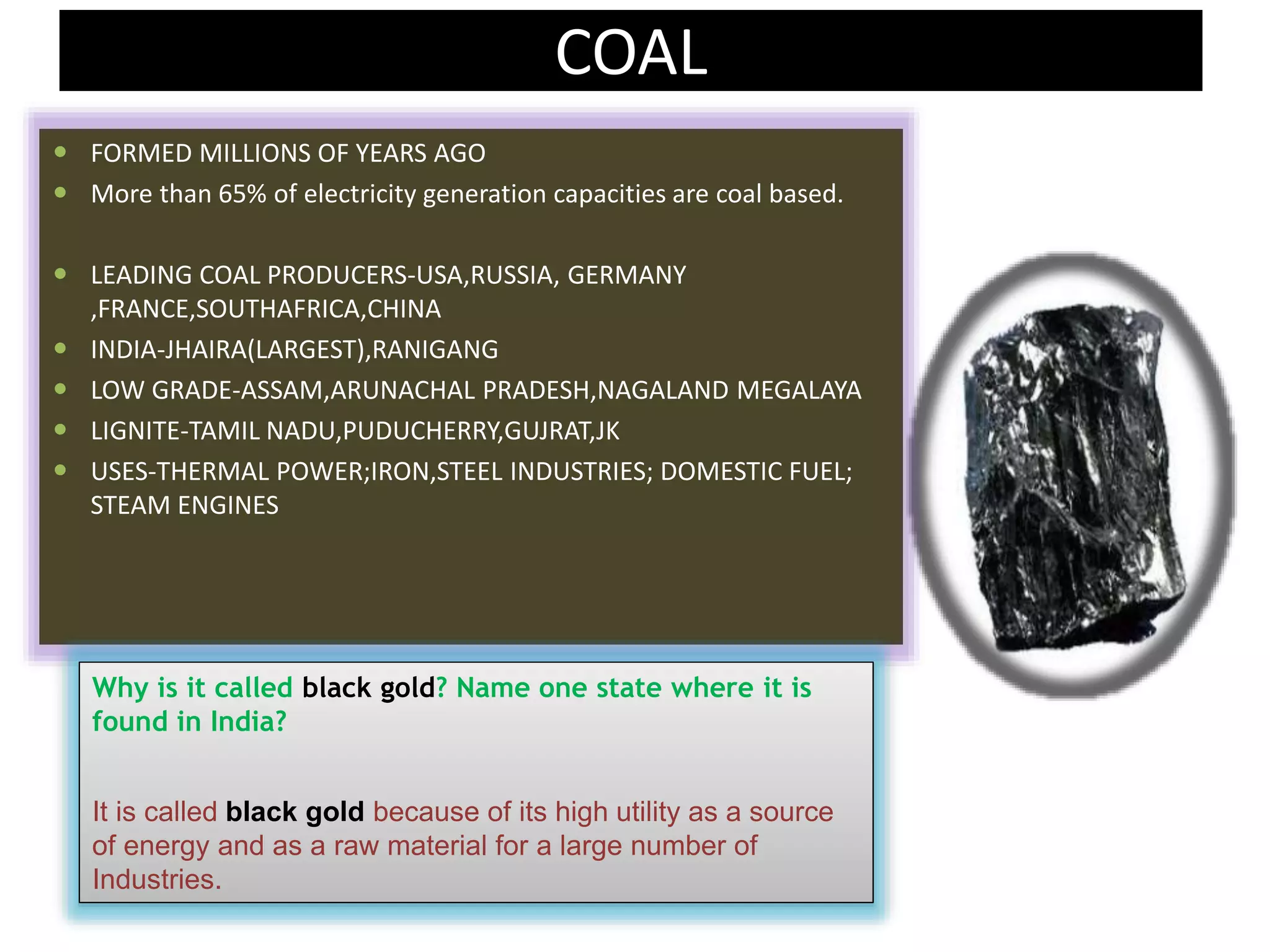 Minerals in india ppt | PPTX