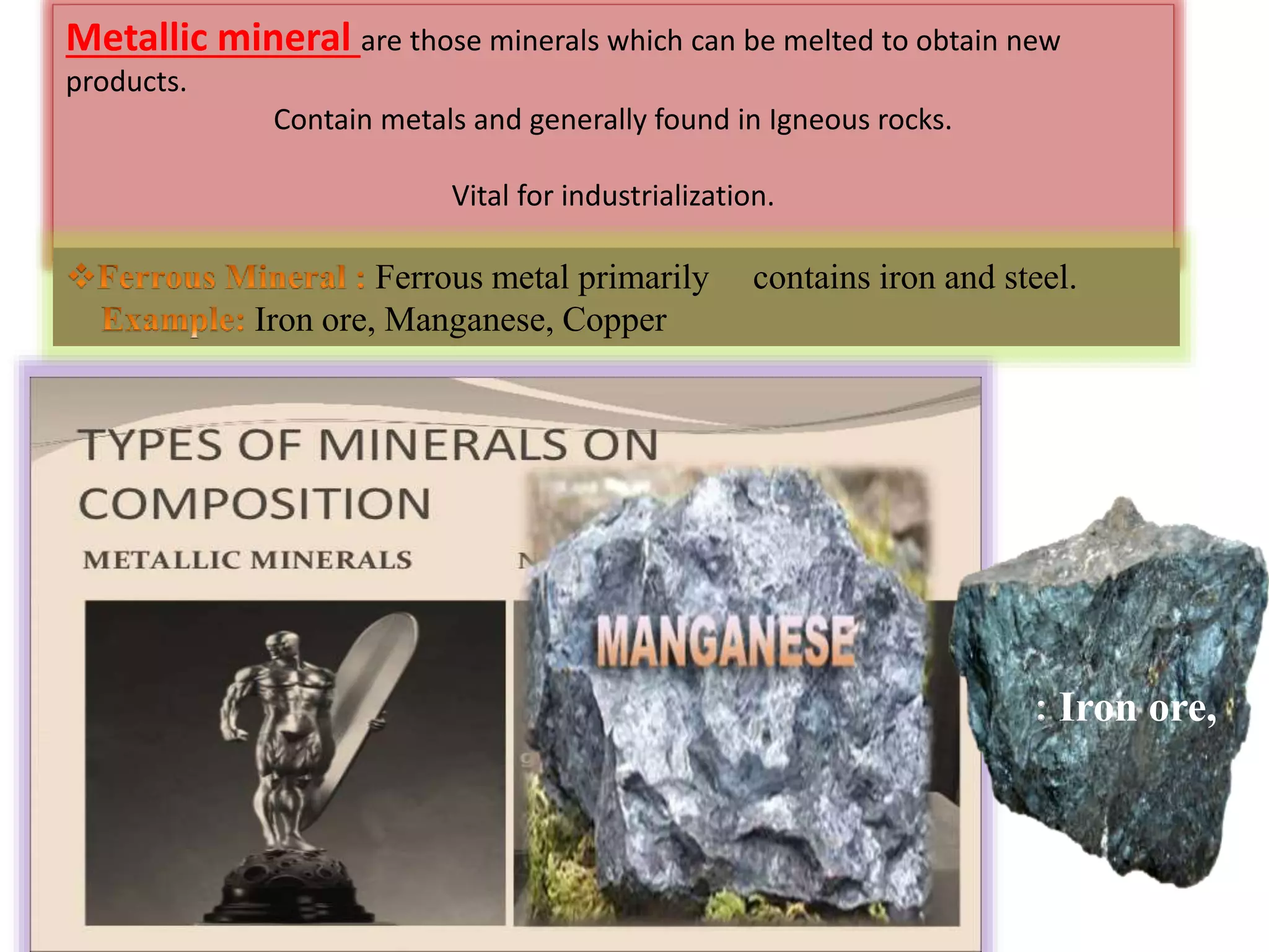 Minerals in india ppt | PPTX