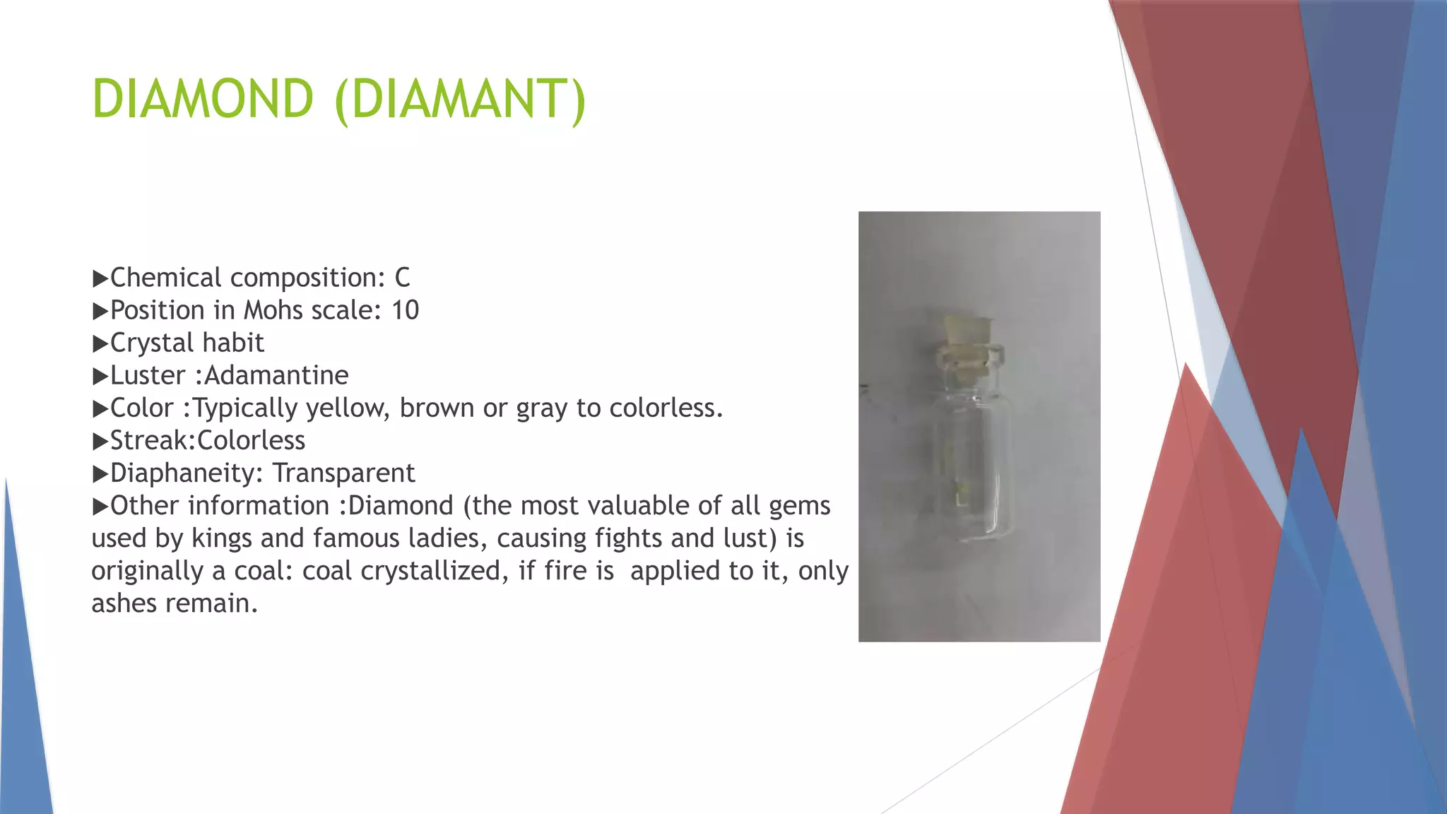 Minerals: Mohs hardness scale | PPTX