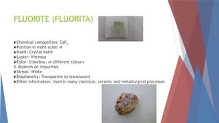 Minerals: Mohs hardness scale | PPTX