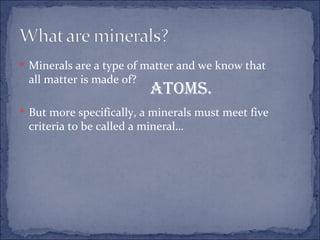 Minerals introduction | PPT