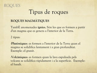 Minerals i roques | PPT