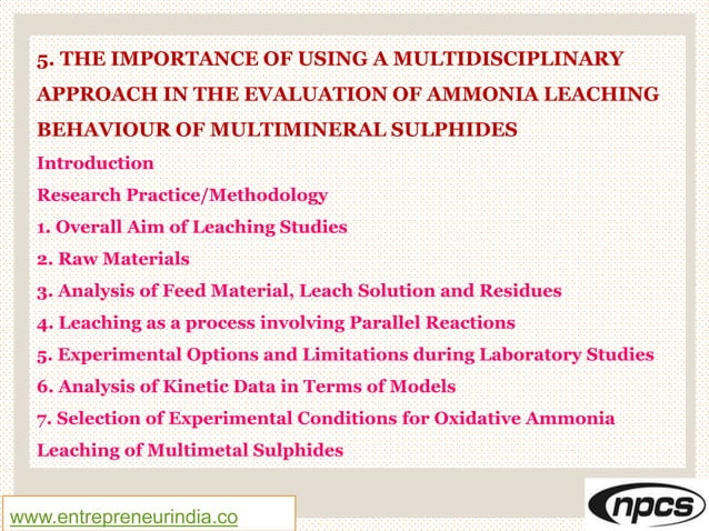 Minerals and Mineral Processing, Extractive Metallurgy, Ore Dressing ...