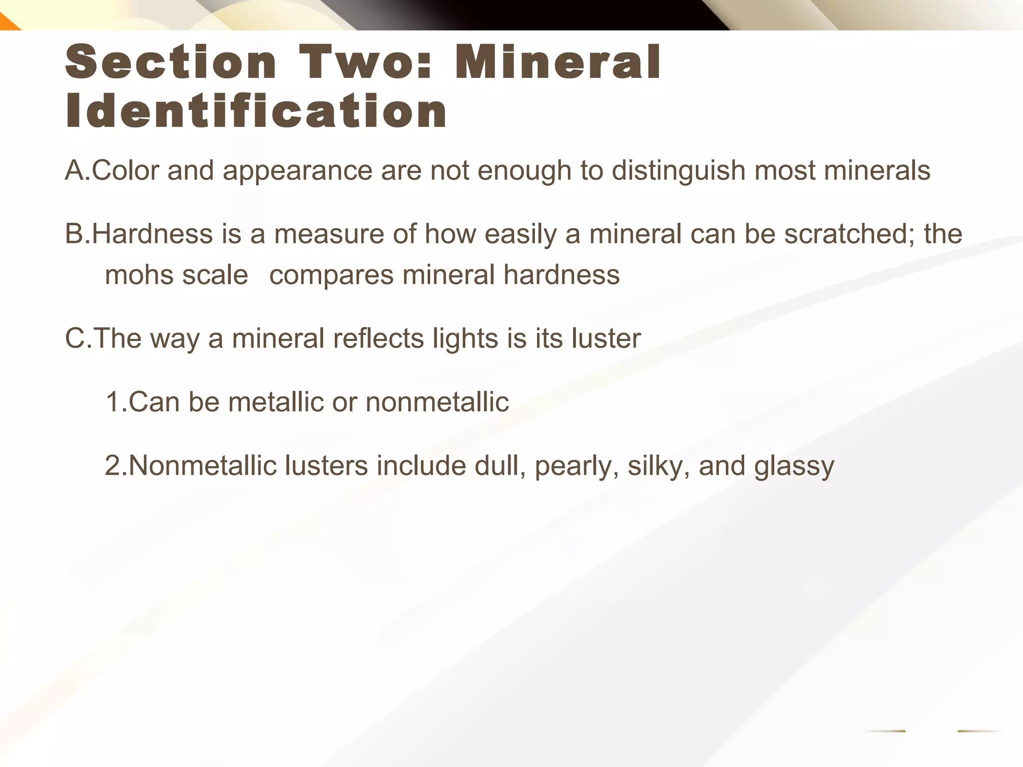 Minerals Notes | PPT