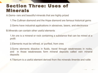 Minerals Notes | PPT