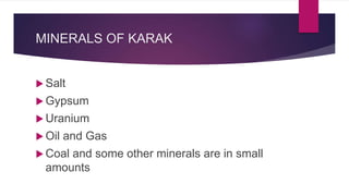 Minerals of karak | PPTX