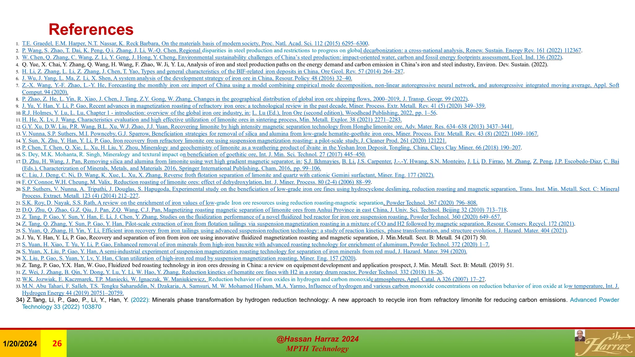 Minerals phase transformation by hydrogen reduction.pdf