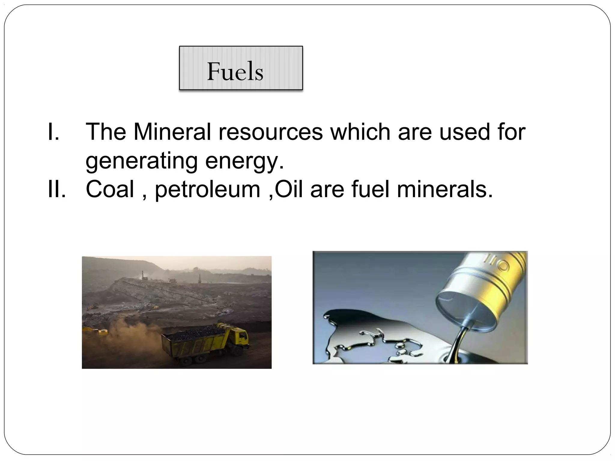 Minerals Resources India | PPT