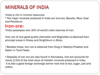 Minerals Resources India | PPT