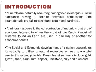 Minerals Resources India | PPT