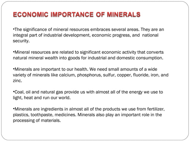 Minerals Resources India | PPT | Commodities | Economy
