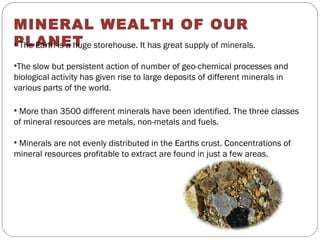 Minerals Resources India | PPT