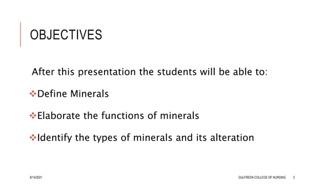 Minerals ppt | PPTX | Chemistry | Science