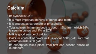Minerals sodium potassium magnesium chloride, calcium, selenium | PPT