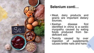 Minerals sodium potassium magnesium chloride, calcium, selenium | PPT