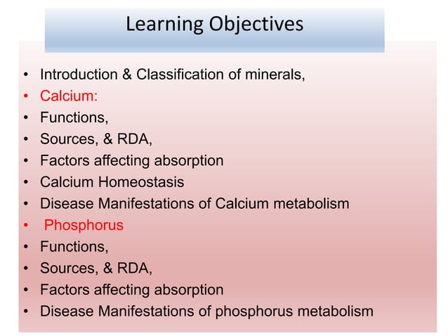 Minerals Metabolism for MBBS Students. | PPTX