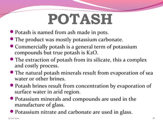 Minerals used as glass making materials | PPT