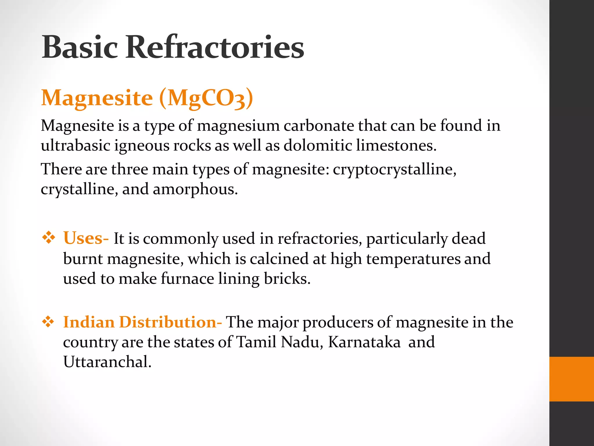 Minerals Used In Refractory Industries by Jatin Pant.pptx