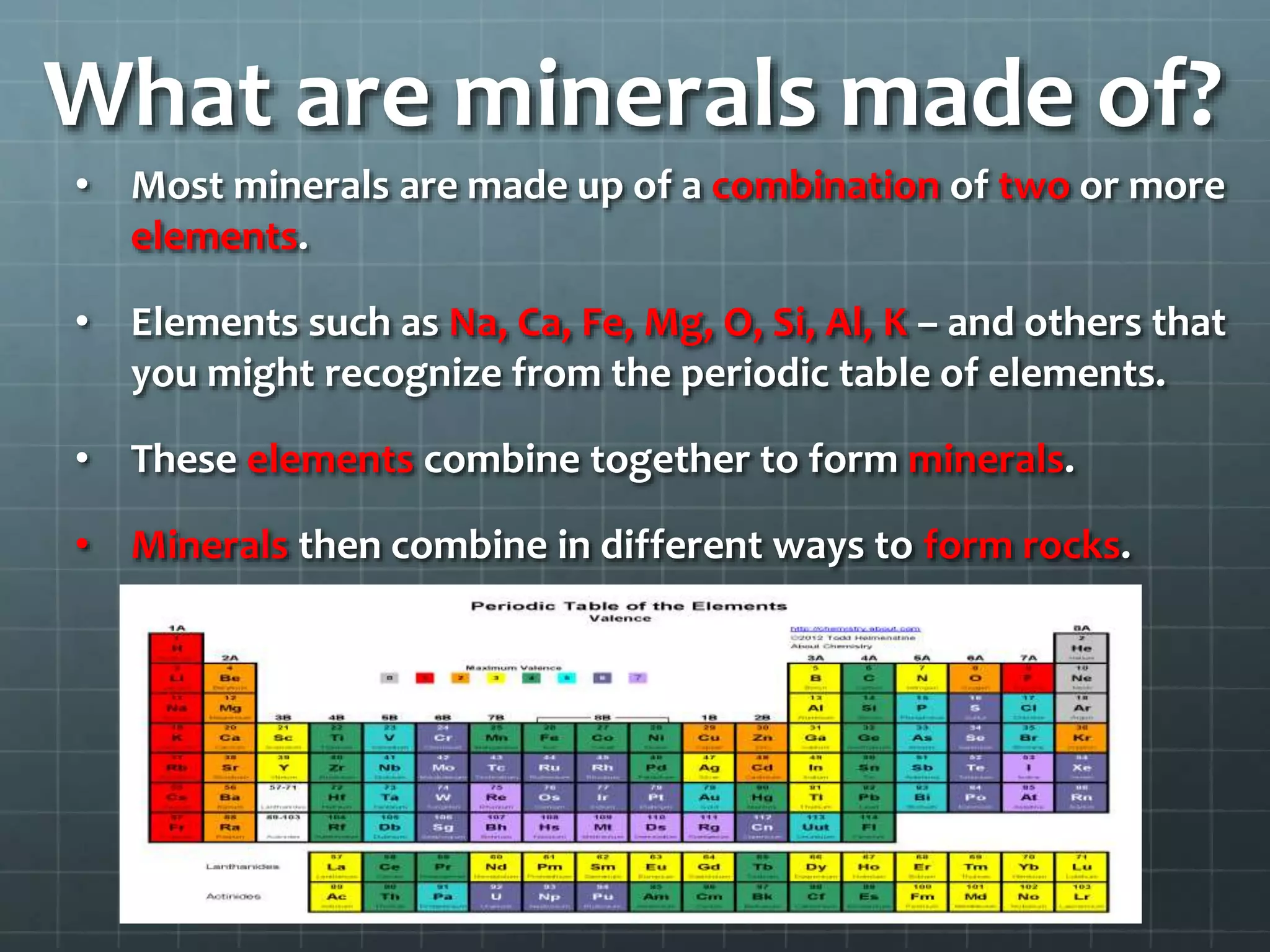 Minerals - What are they? | PPTX