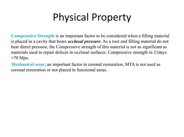 Mineral trioxide aggregate | PPTX | Dental Health | Diseases and Conditions