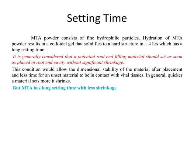 Mineral trioxide aggregate | PPTX | Dental Health | Diseases and Conditions