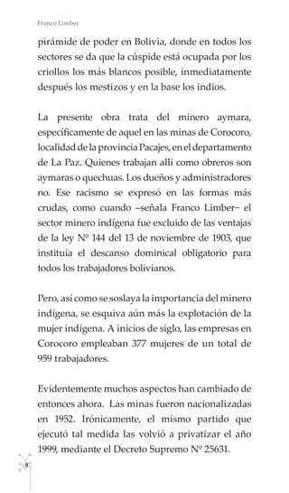El Minero Aymara y La Rebelión India en Corocoro | PDF