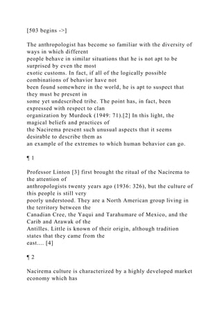 Miners Body Ritual among the Naciremahttpsmsu.edu~j.docx