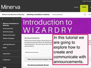 Introduction to Communicating with Announcements | PPT