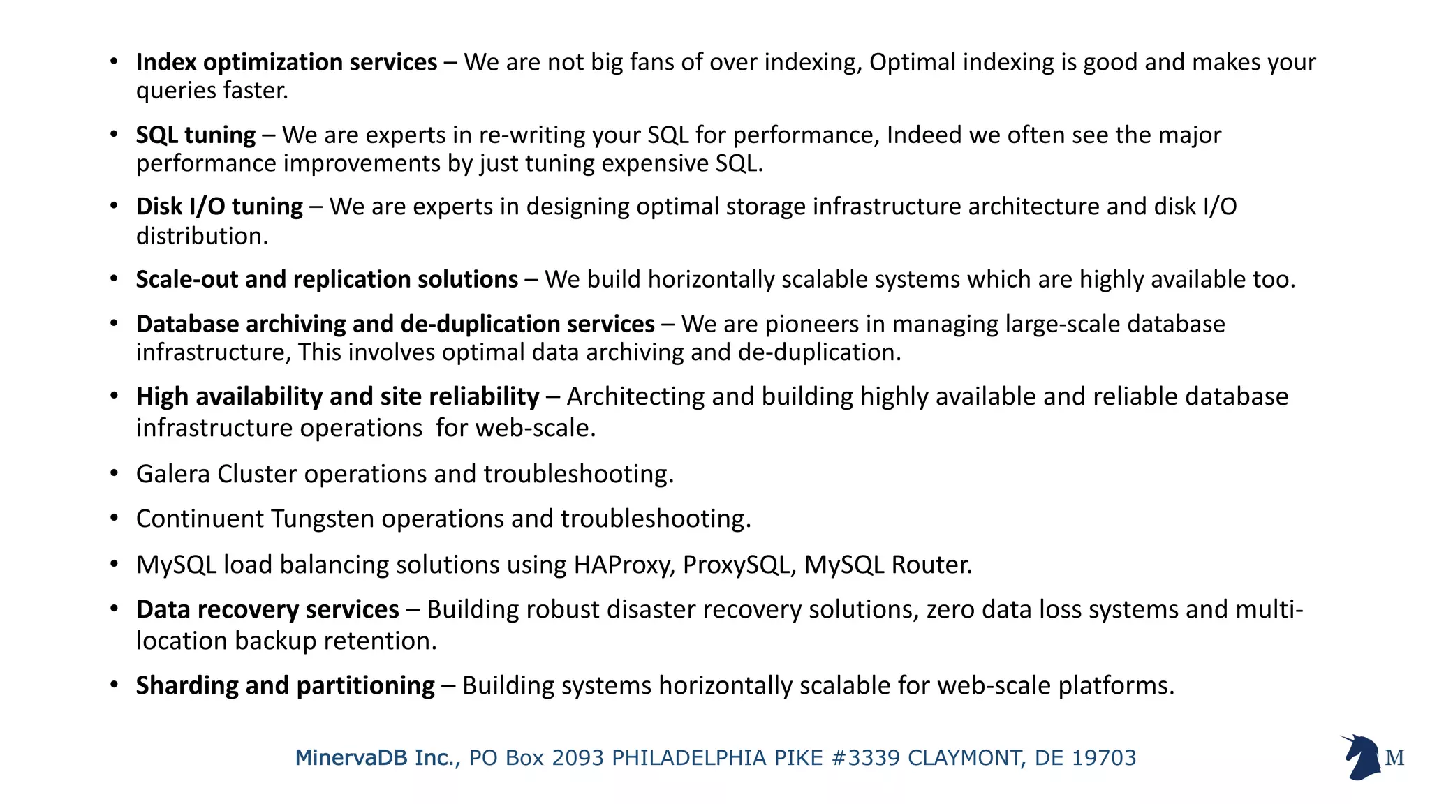 MinervaDB Corporate Presentation | PPT