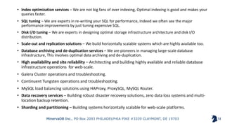 MinervaDB Corporate Presentation | PPT