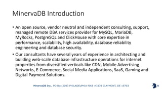 MinervaDB Corporate Presentation | PPT