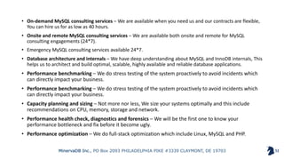 MinervaDB Corporate Presentation | PPT