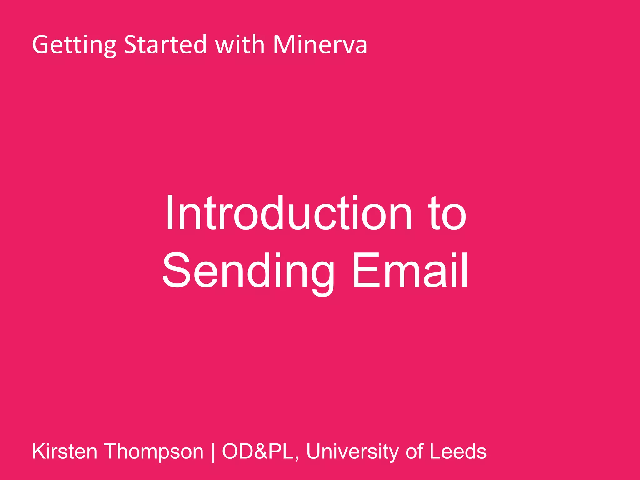Introduction to Sending Email | PPTX